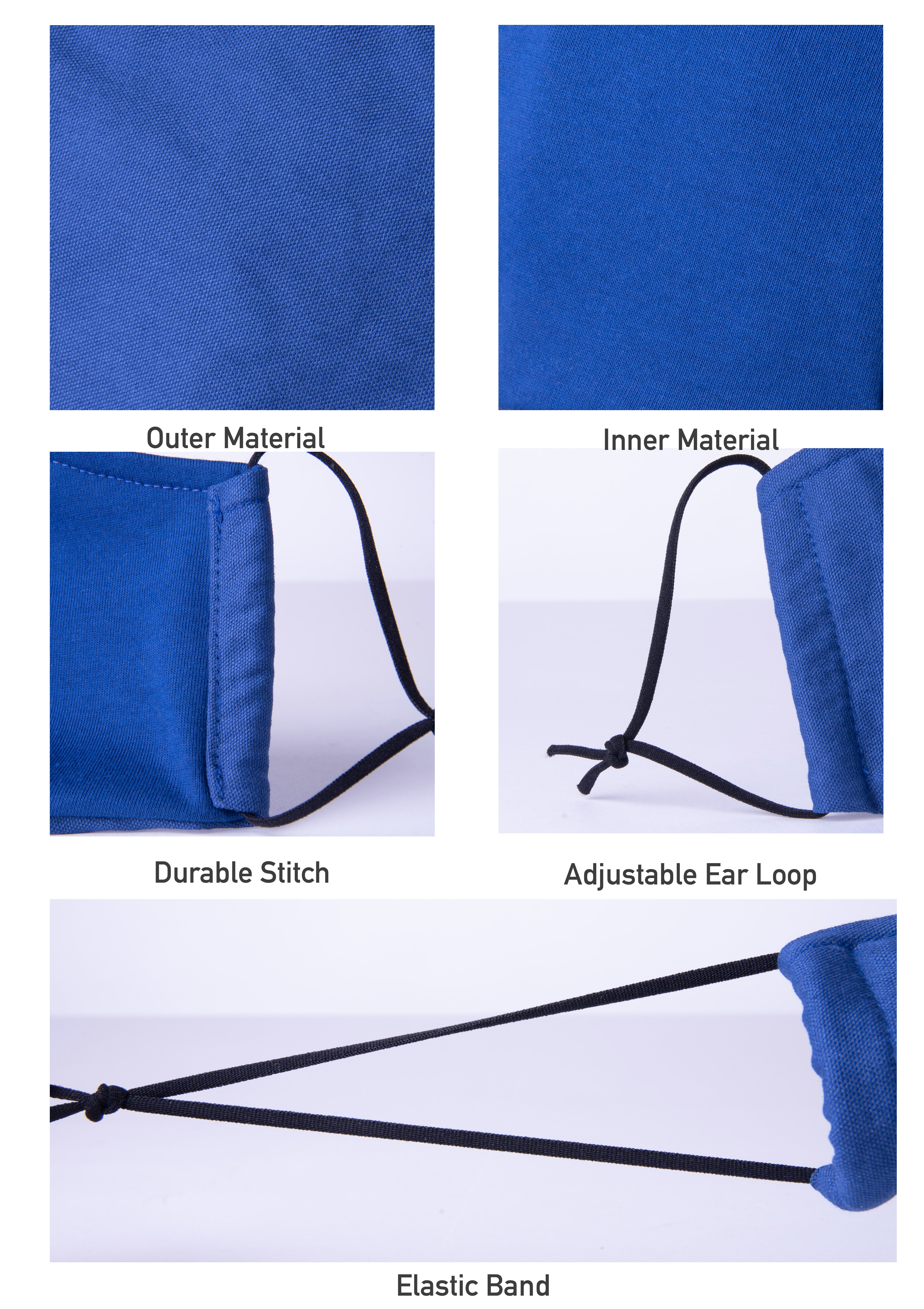 Fashionable Cotton Face Mask (Blue) – MamaMoor